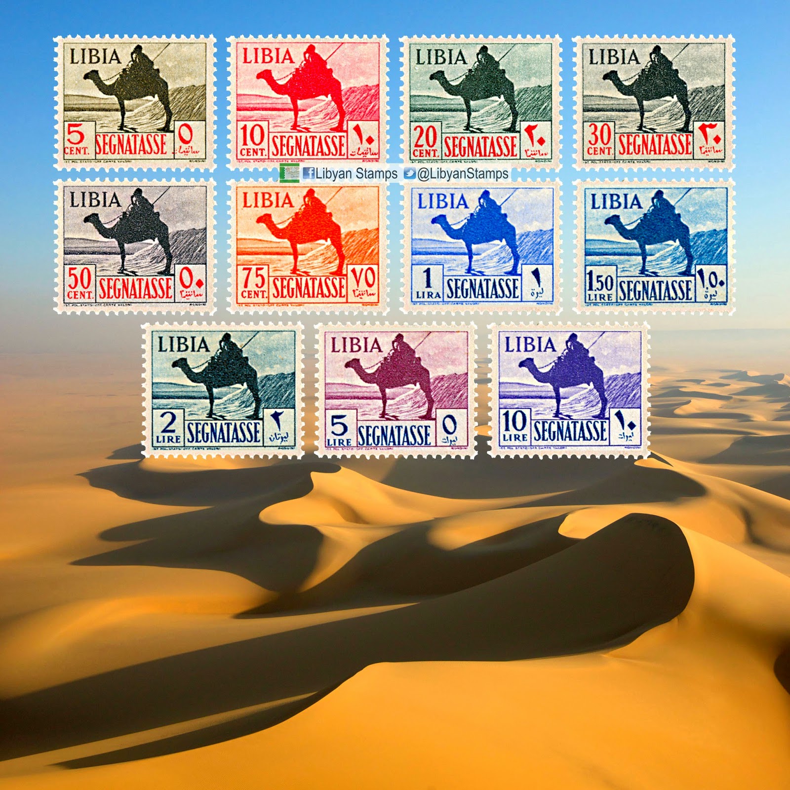 Libyan Stamps: CLASSIC STAMPS OF LIBYA (1942 Postage-due)