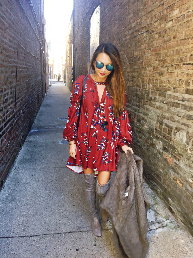 Layered Boho Style - Red Soles and Red Wine