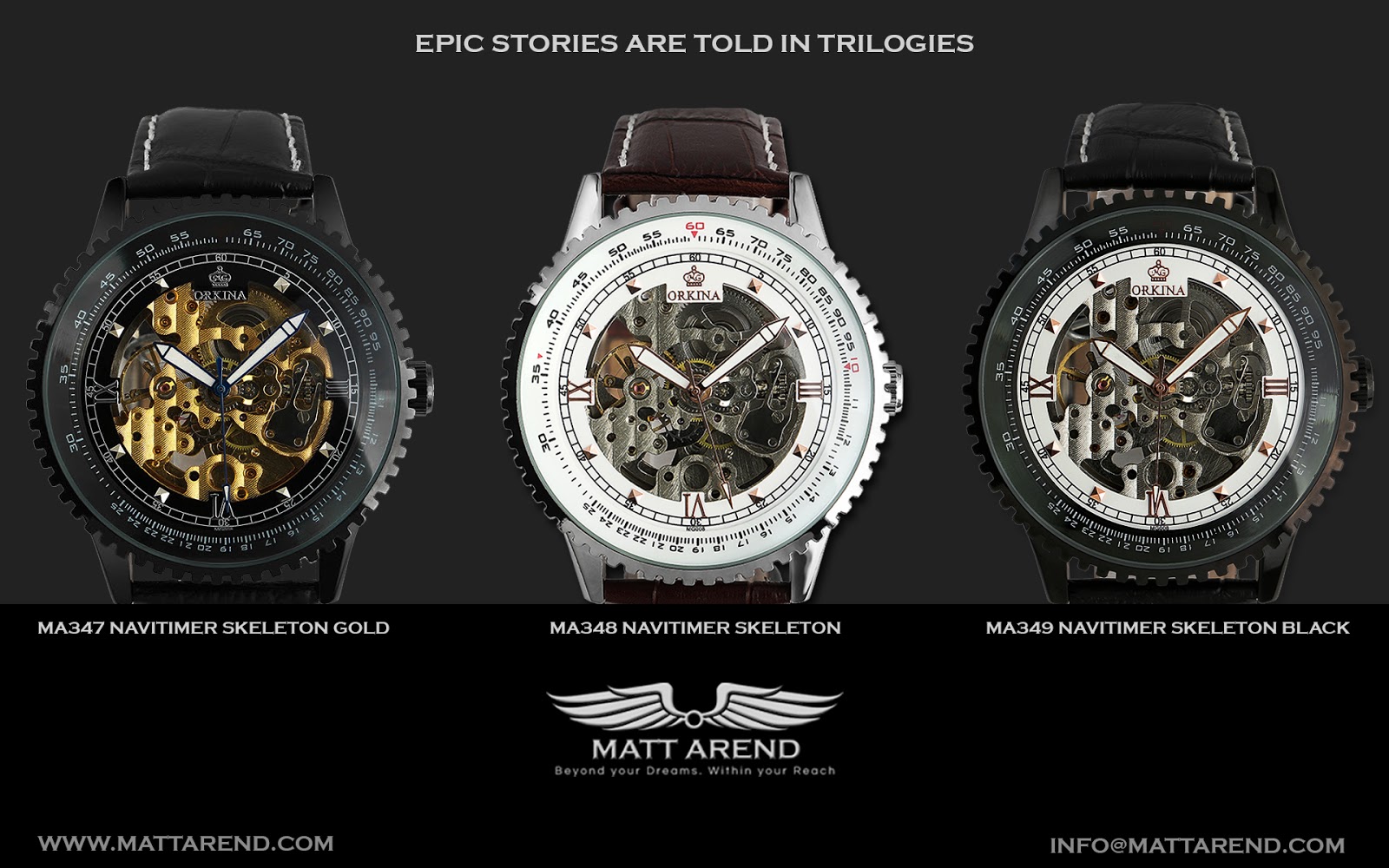 Matt Arend Timepiece: Matt Arend MA 347 / MA 348 / MA 349 Navitimer ...