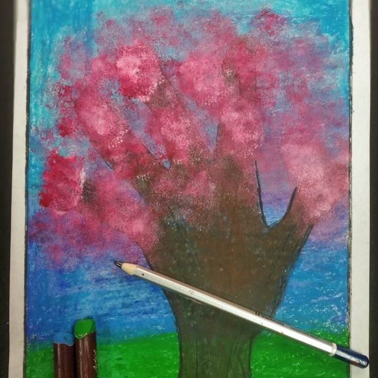 Sponge Painted Four Seasons Art for Kids - The Joy of Sharing