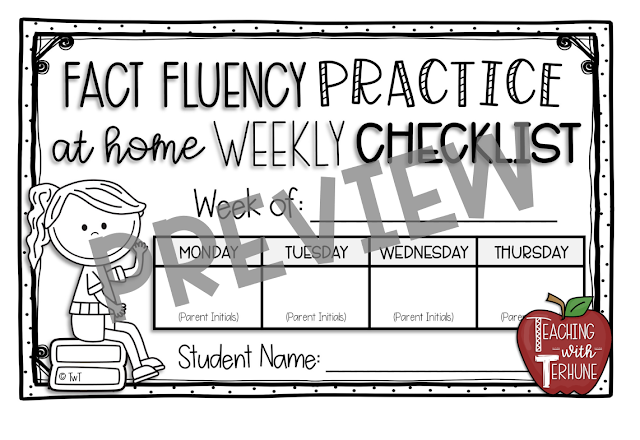 Teaching With Terhune: Math Fact Fluency Practice