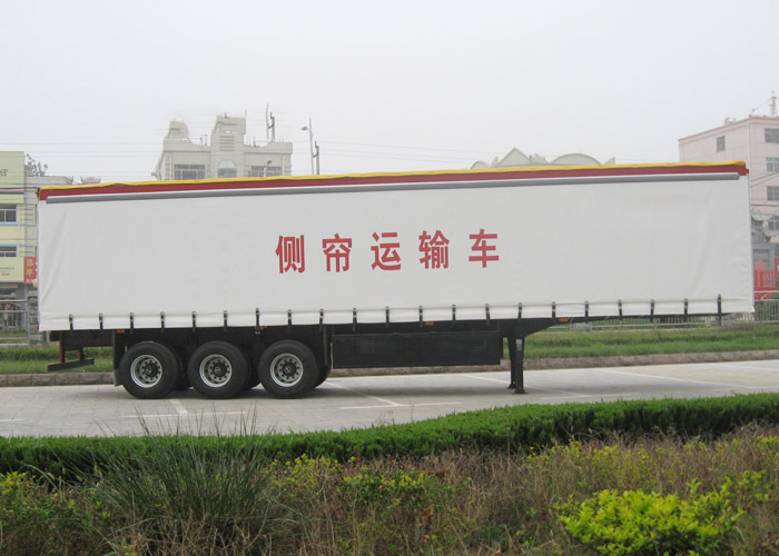 CIMC vehicles: CIMC 3 axle enclosed tautliner semi trailer with side ...