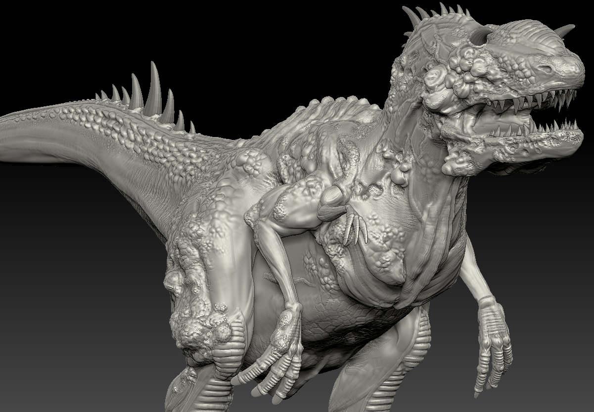 Asheley Kitchen: FINAL SCULPT- Mutated Dinosaur Boss