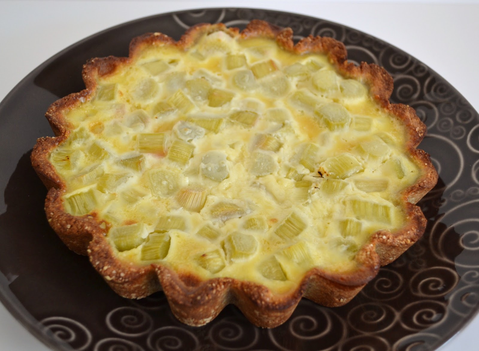 Privé de dessert!!!: Tarte à la rhubarbe de Charlotte