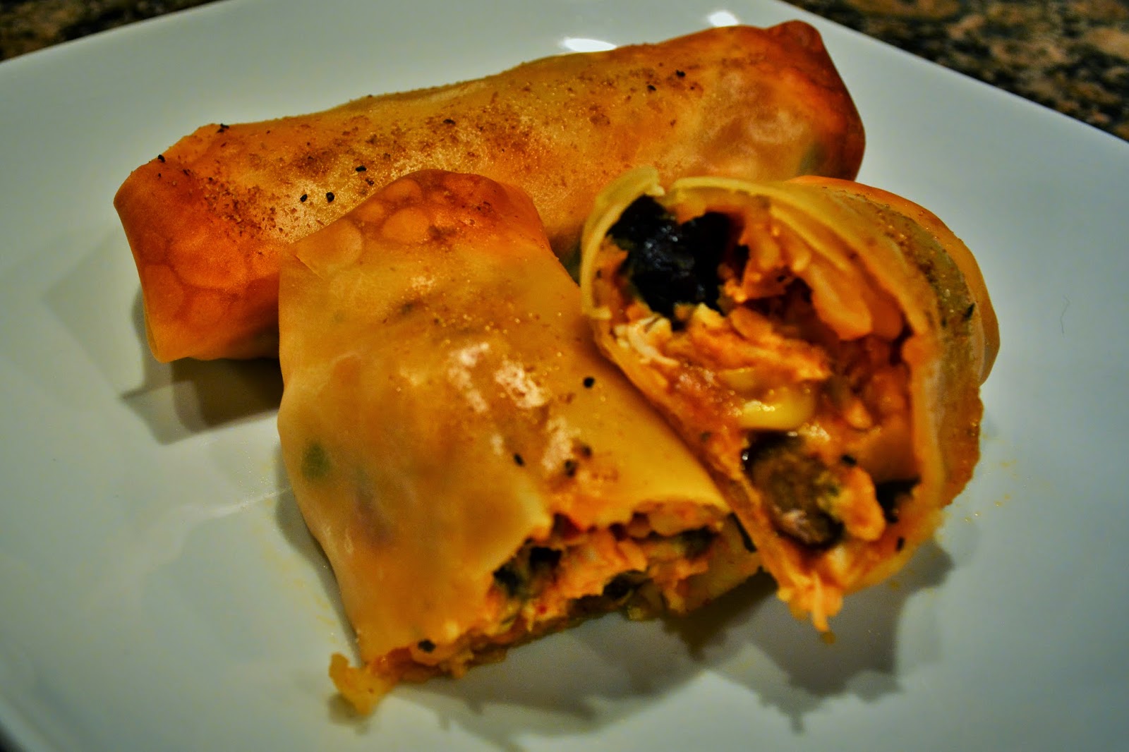 House of Webster: Southern-Style Black Bean and Corn Chicken Spring Rolls