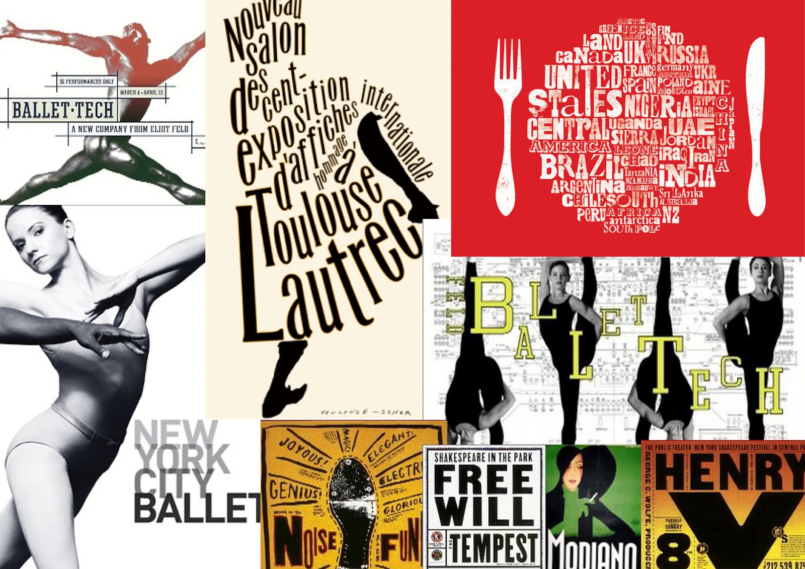 Paula Scher - ballet posters (left) & plate poster (top right) | Paula ...