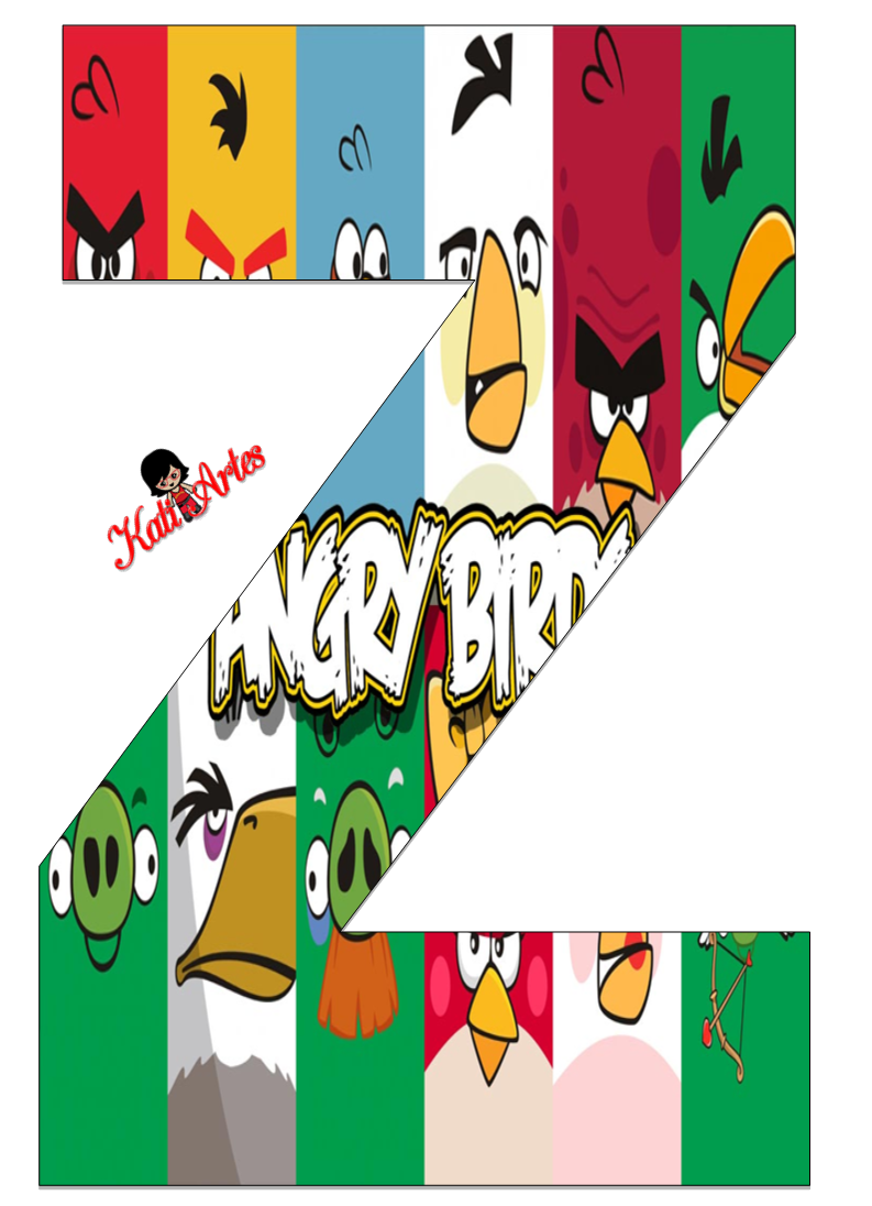Lindo Alfabeto de Angry Birds. | Letras e numeros, Angry birds, Artes
