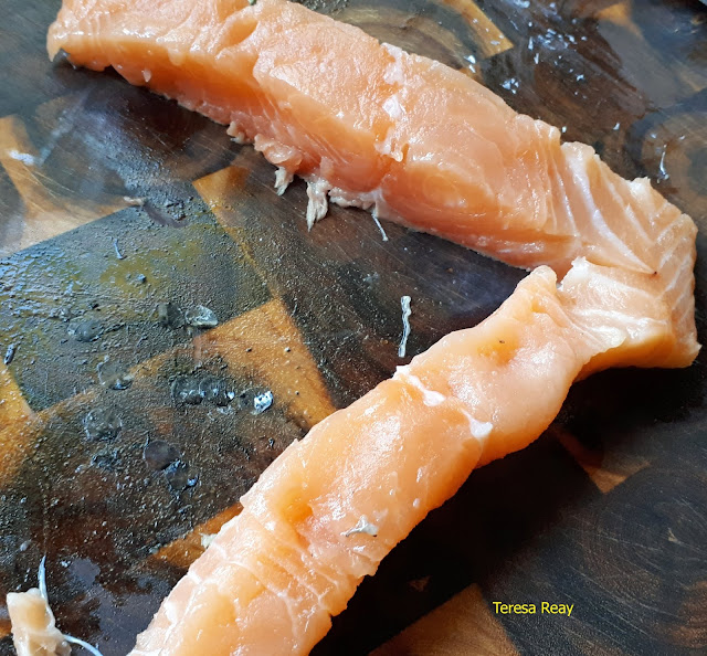 SALMON ROULADE WITH CRAB SAUCE