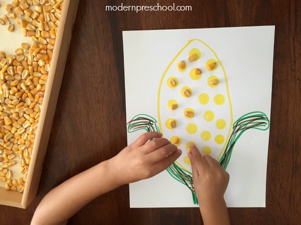 Corn Cob Counting Math Mats