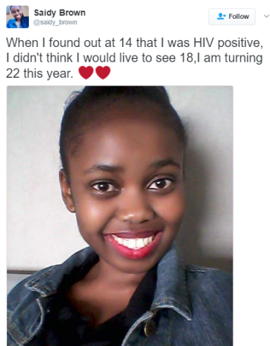 Pretty woman living with HIV shares her joy at having lived longer than ...