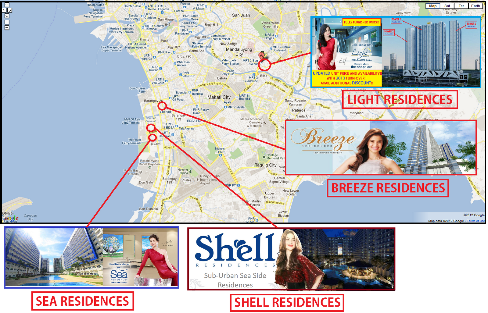 SM DEVELOPMENT CORPORATION CONDOMINIUM: Projects Map