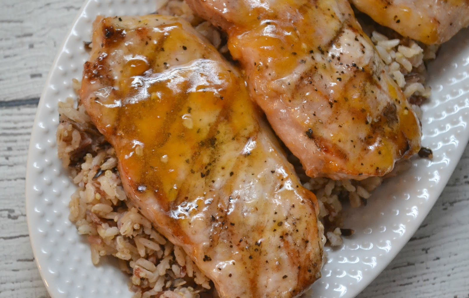Apricot Glazed Grilled Pork Chops - Building Our Story