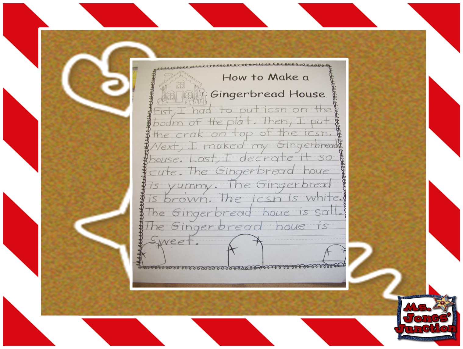 Ms. Jones' Junction: Winter Break...Gingerbread Houses..and a FREEBIE