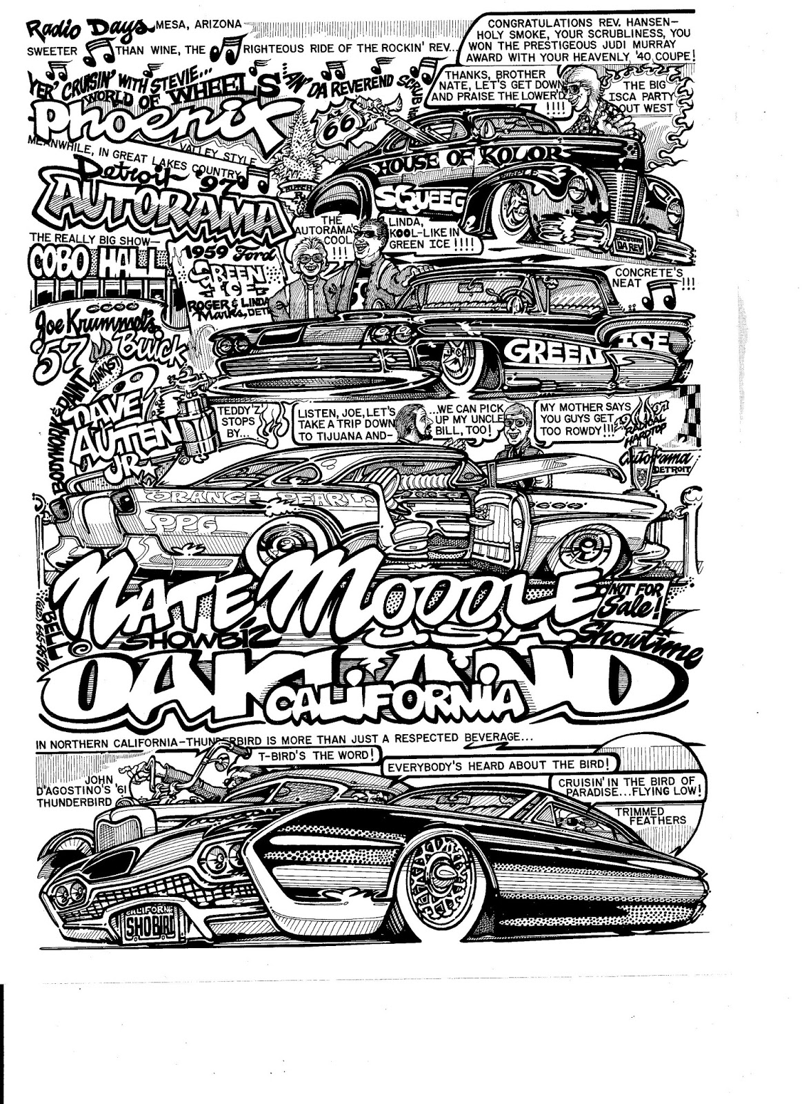 The art of Dave Bell. Auto cartoonist extraordinaire