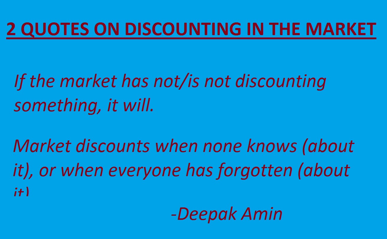 Quote on 'Discounting' in market ~ MEGHA CAPITAL'S Blog