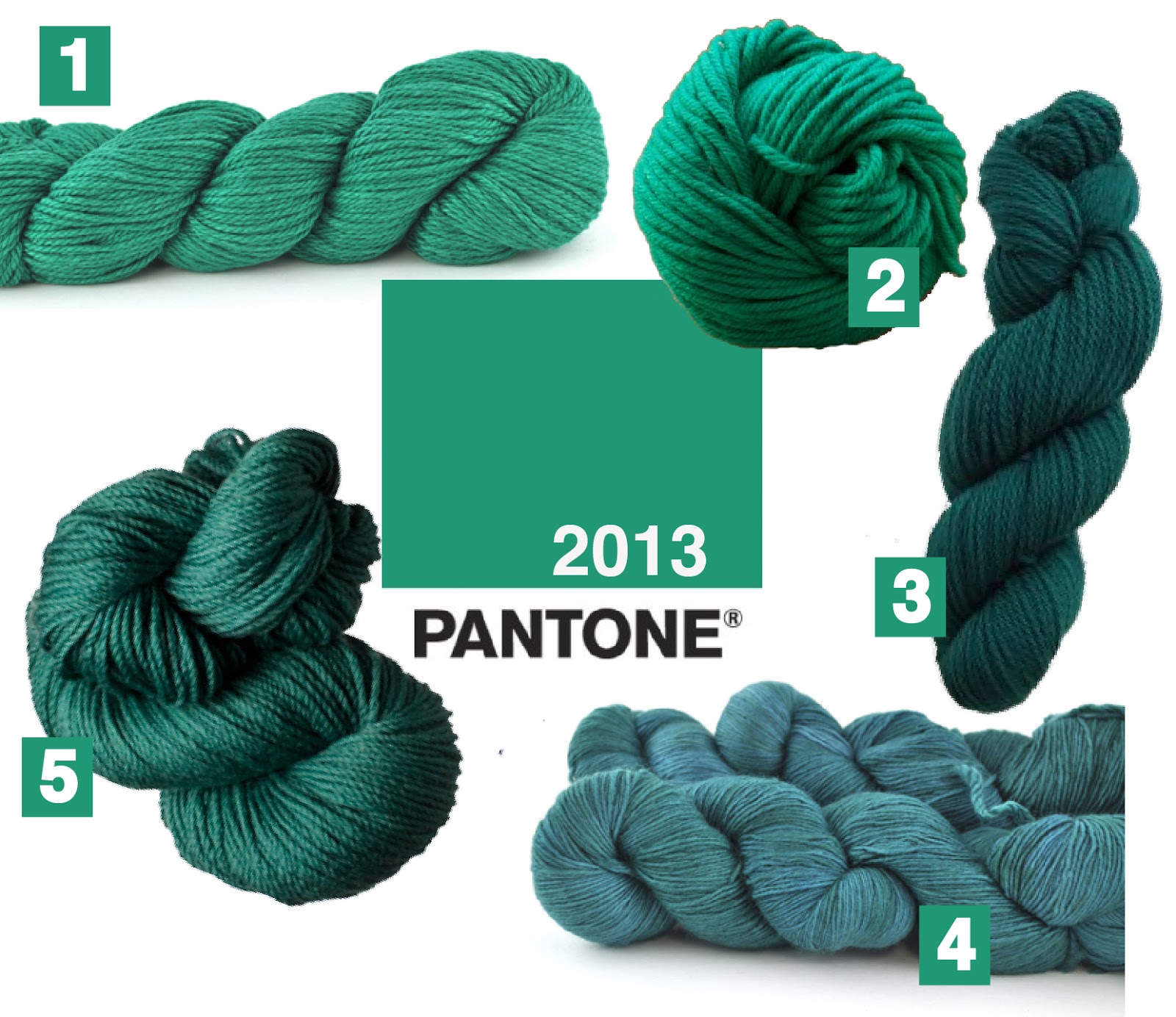 Knitting Galore: Emerald Is The Colour For 2013