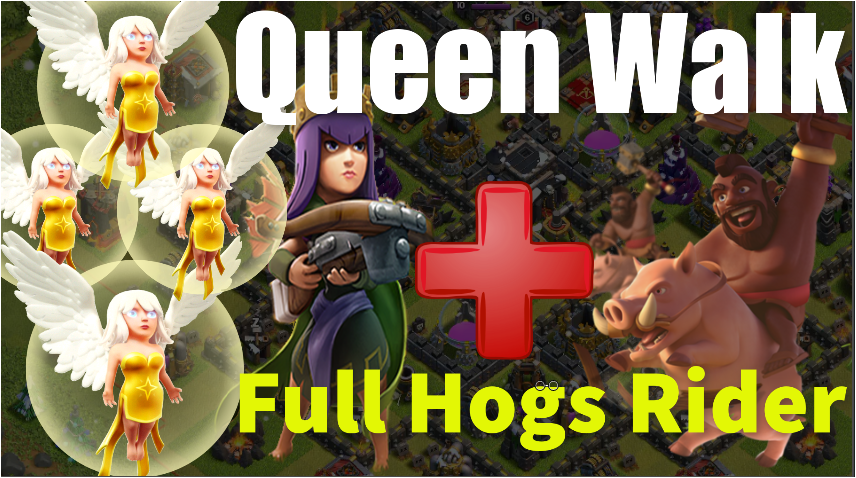 Queen Walk + Full Trư kỵ sĩ đi Farm TH9 coc 2918 | Clash of Clans Việt