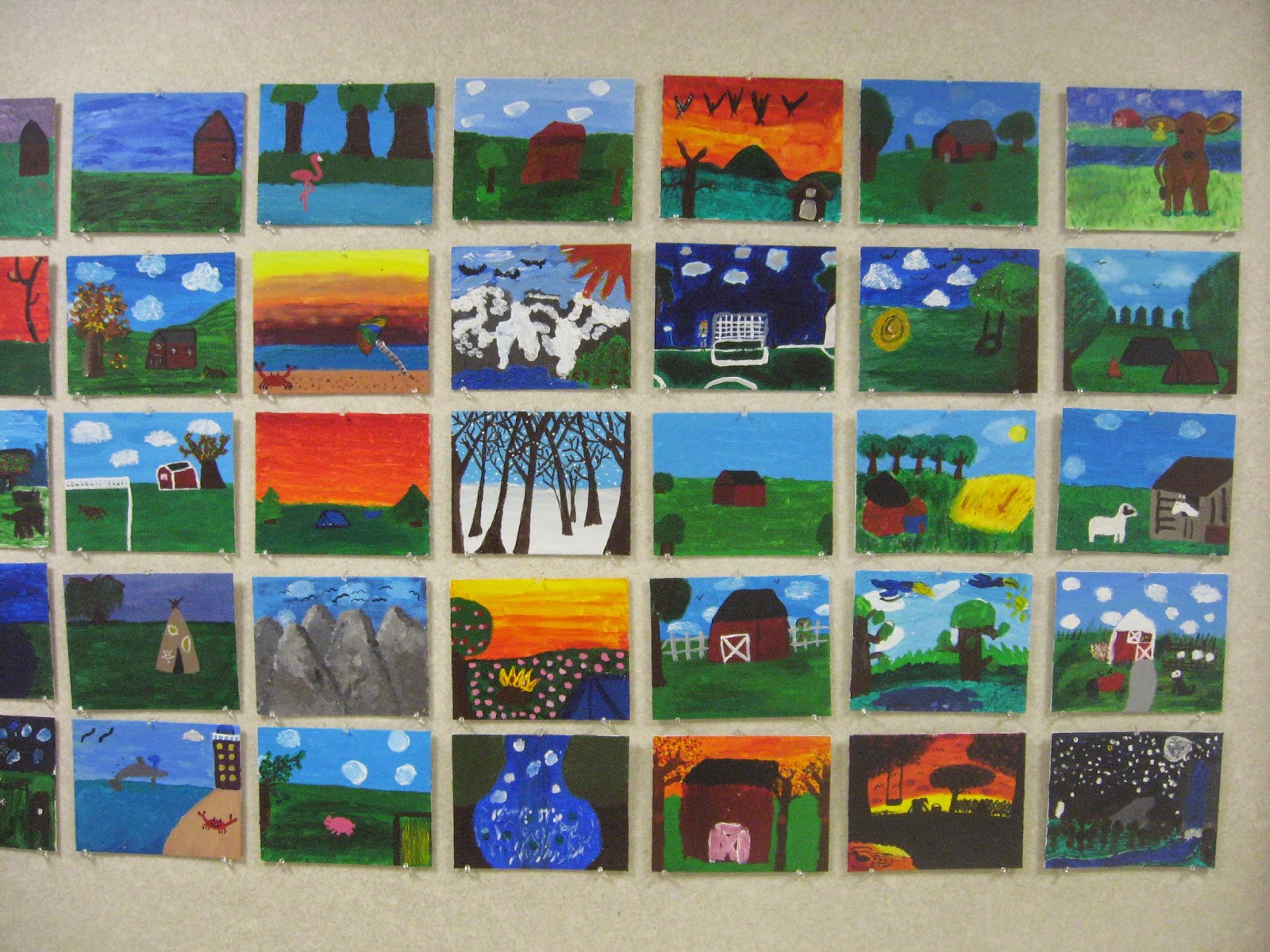 Miss Young's Art Room: 6th Grade Landscape Paintings