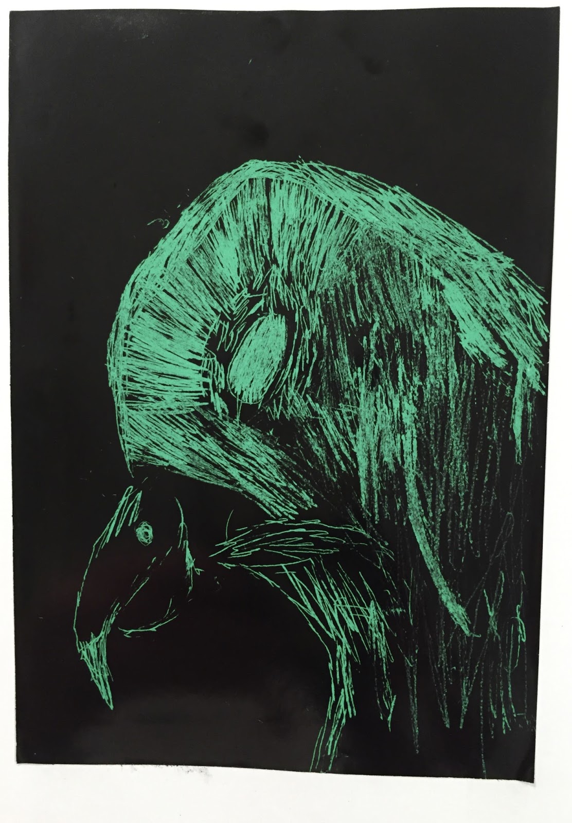 Doodlebug Dabblings: Scratch Art birds