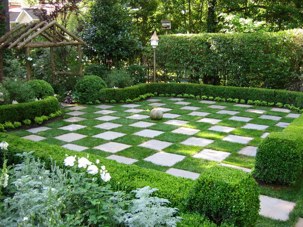 Garden And Patio Ideas: The Stunning Grass Checkerboard Landscaping Ideas