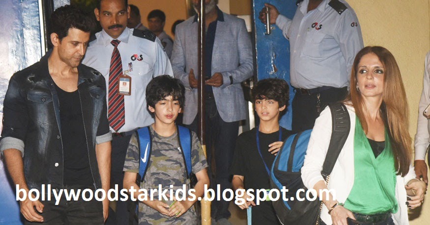 celebswikipagestarkids: Hrithik Roshan With His Sons Hrehaan Roshan and ...
