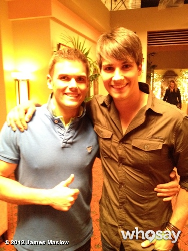 FCO Fanss_disney: James Maslow en el set de "Big Time Rush" con David Cade