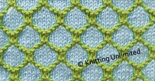 🧶 Two-color Honeycomb Slip Stitch Knitting 🆓 Knitting Unlimited