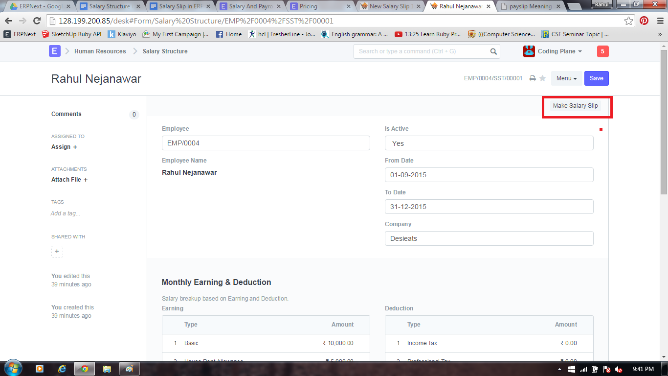 Learn ERPNext How To Create Salary Structure For Employee In ERPNext Learn ERPNext How To Create Salary Structure For Employee In ERPNext