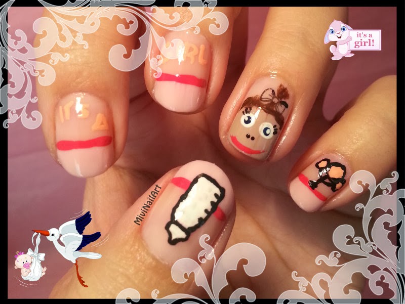 Manicura Bebés // Baby Shower Nail Art