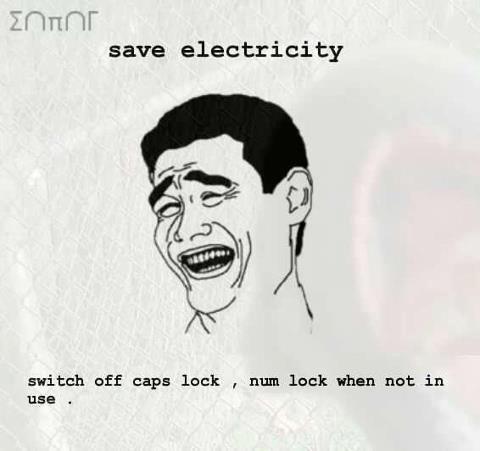The MEME House: Save electricity :D