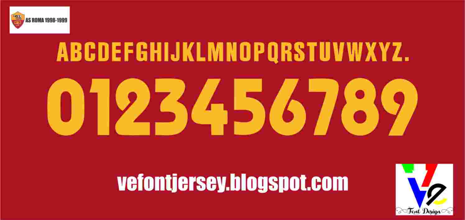 FONT AS ROMA 1998-1999 ~ font football and design