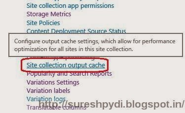 Cache profiles in SharePoint - Things to share