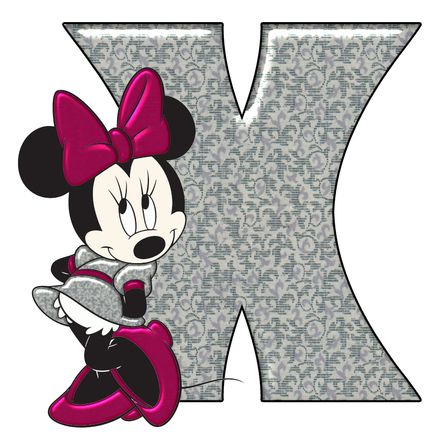 Abecedario de Minnie con Letras Plateadas. Silver Alphabet with Minnie ...