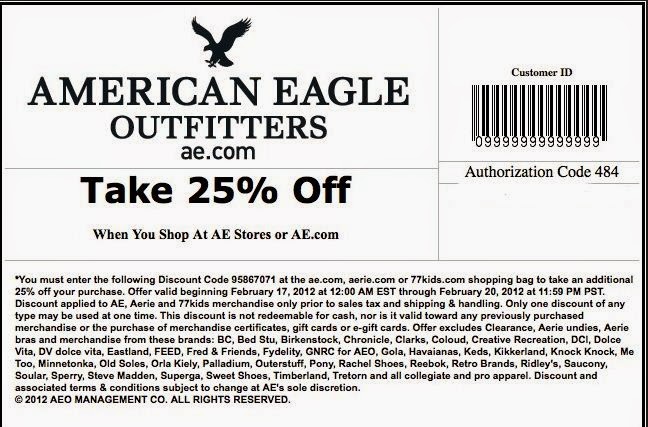 American Eagle Printable Coupons August 2015