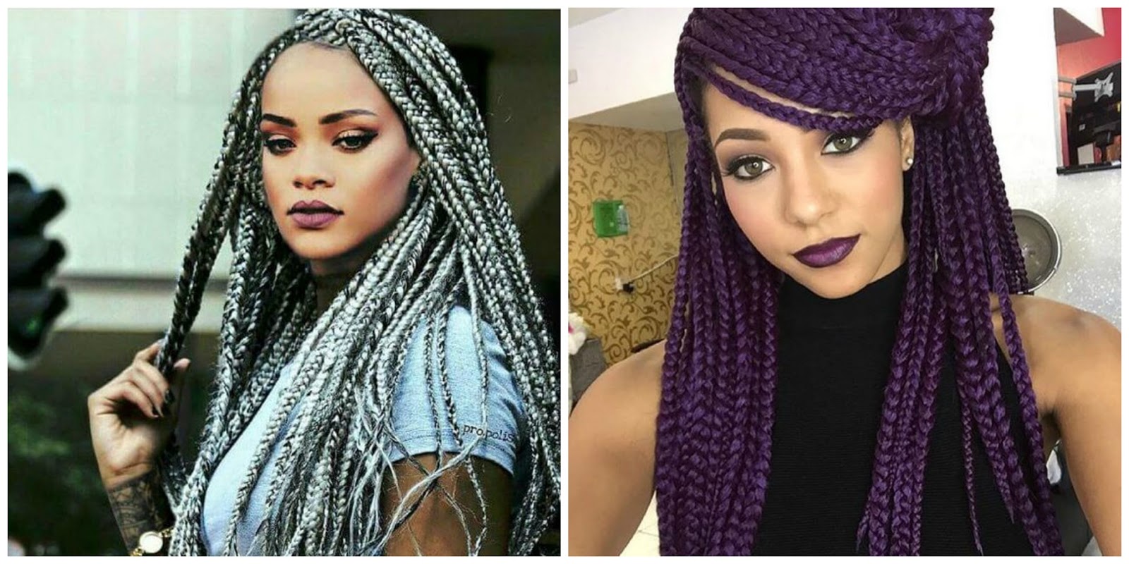 No mundo da Lari: Box Braids - 50 ideias de cores e penteados pra você ...