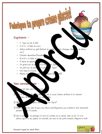 Les créations de Stéphanie: Fabrication de crème glacée