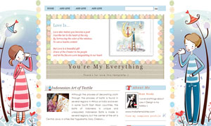 Free Cute Blog Templates from Rinda's Template ~ Hias Hias Blog