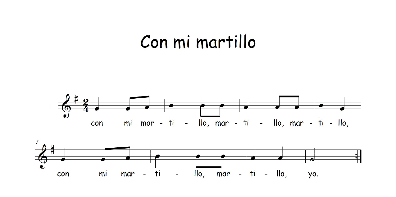 Música del Larra: Con mi martillo. Canción para flauta