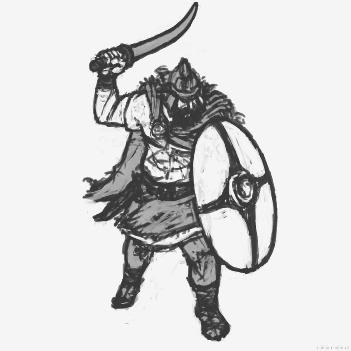 cristian mindrut 3d animator modeler: concept dacians with falx and sica