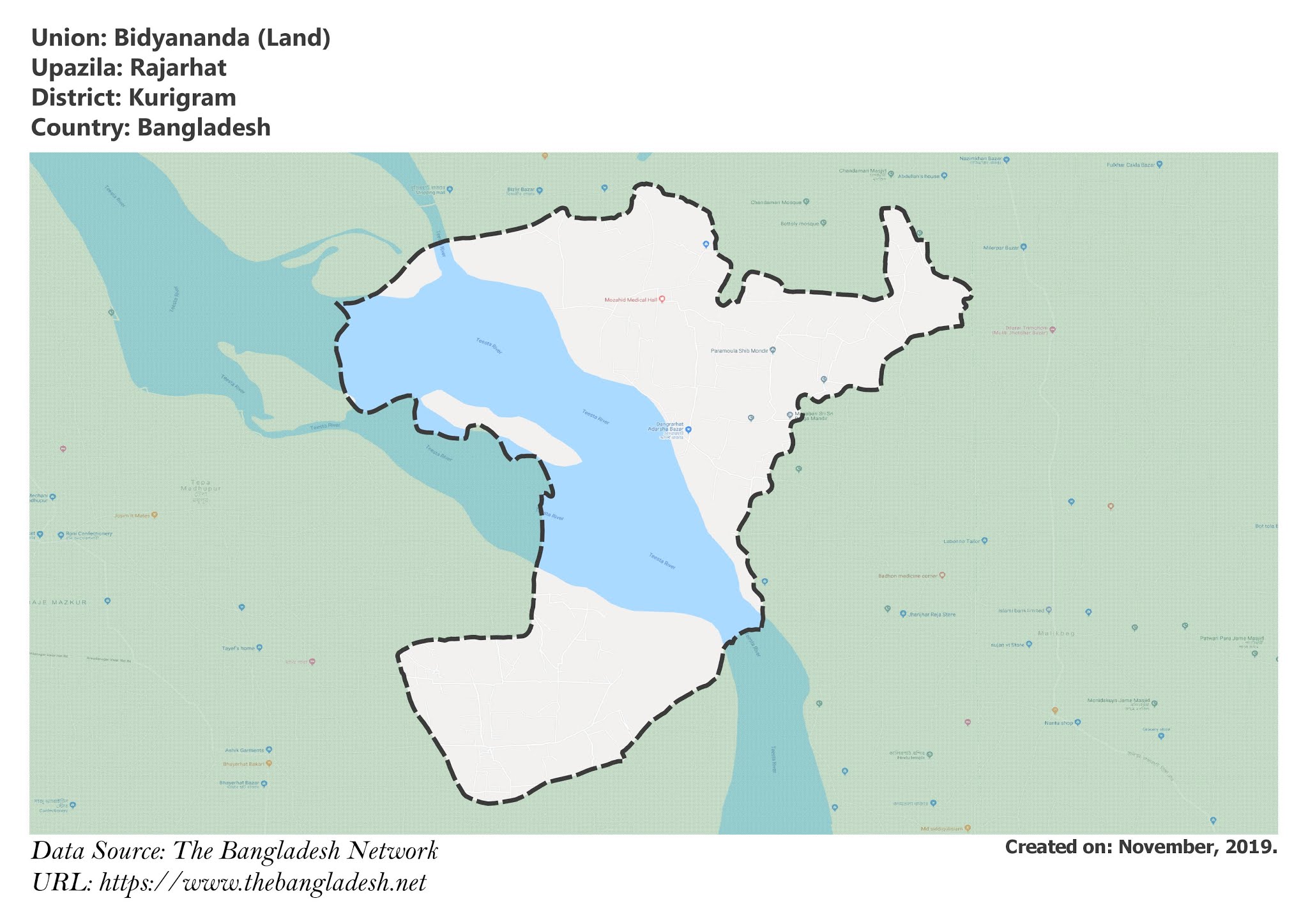 Bidyananda Union, Kurigram