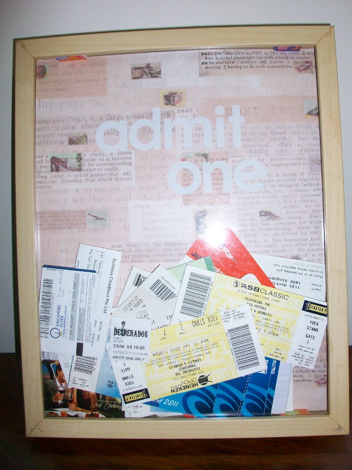 365 DAYS OF PINTEREST CREATIONS: day 321: 'admit one' ticket frame