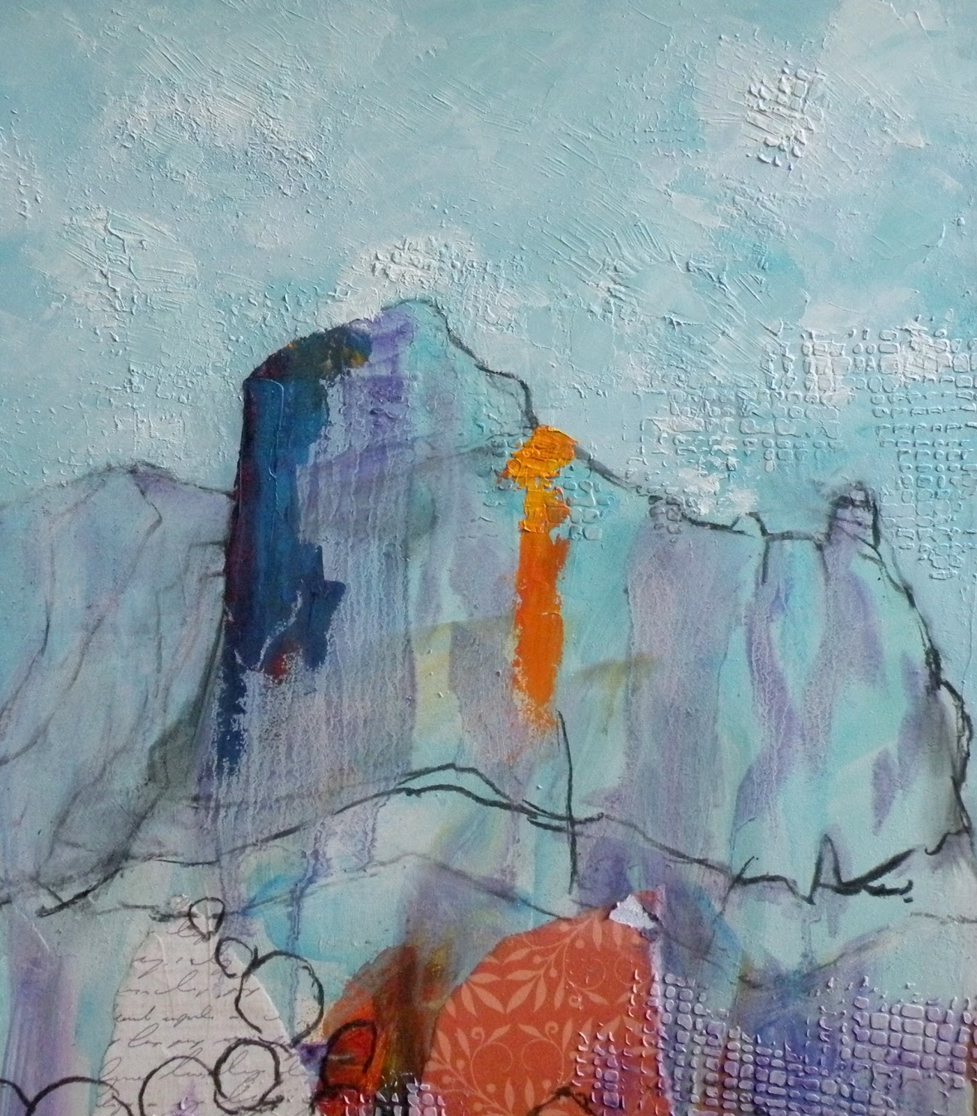 ART FOR LIFE: TEXAS LAYER PAINTING IN PROCESS © SAUNDRA LANE GALLOWAY