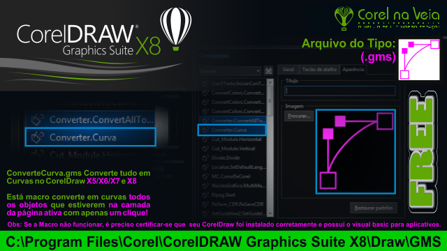CorelDRAW X8 - ConvertAllToCurves | Nova Extensão Free Converte tudo em ...