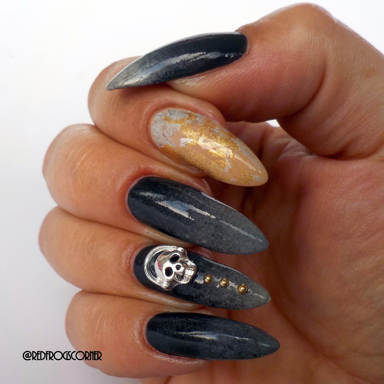 Red polish or bad polish?: Dark ombre with punk elements