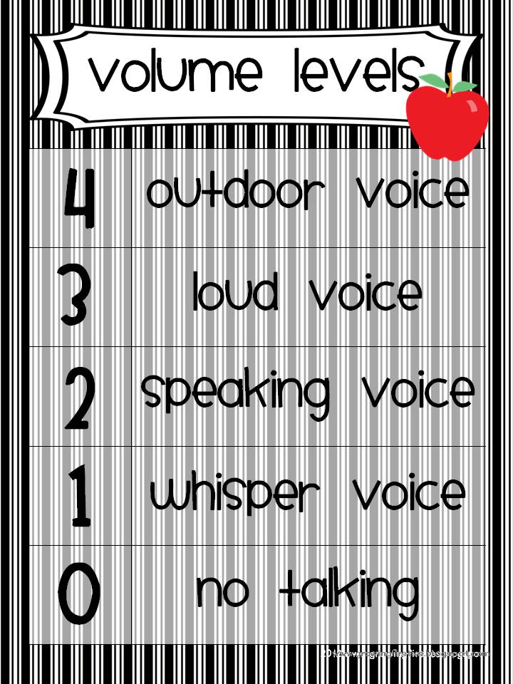 Volume Level Charts & A Freebie | Growing Firsties