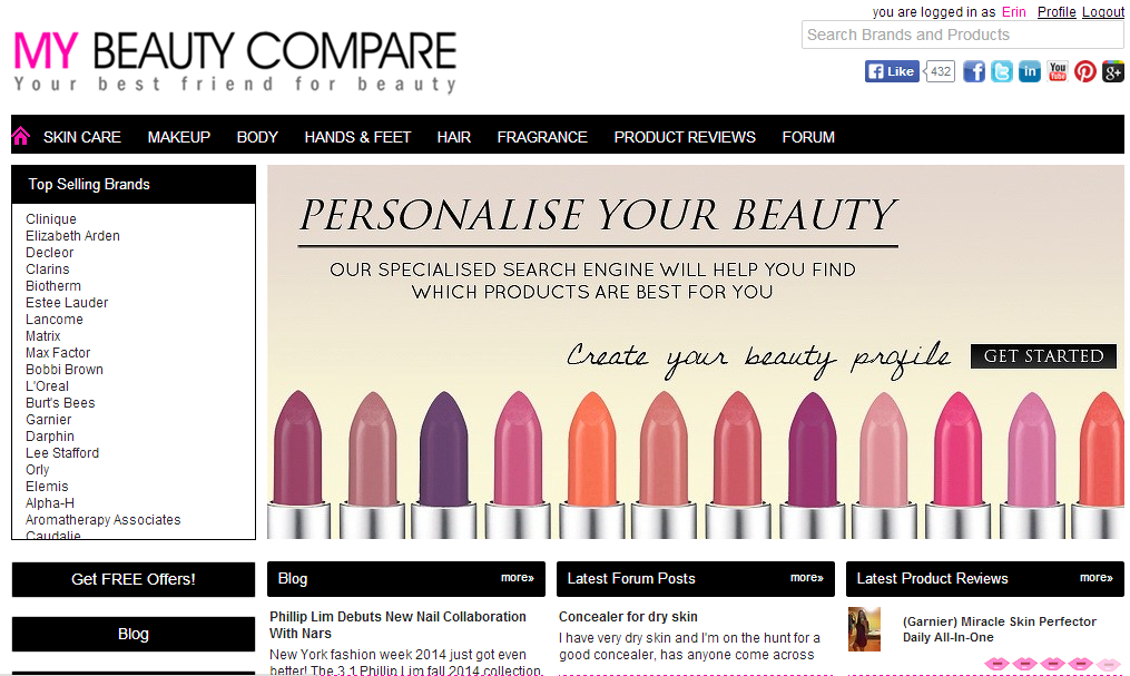 youfounderin: My Beauty Compare || Beauty Comparison Site
