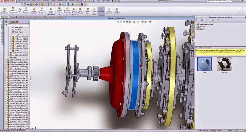 How to make 3D Planetary Gearbox Part & Assembly and Simulation ...