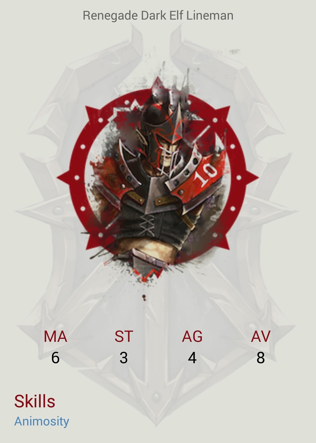Cake for the Blood God: Blood Bowl Player Cards