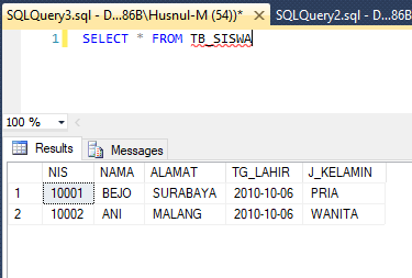 Belajar Database SQL Server Untuk Pemula Part1