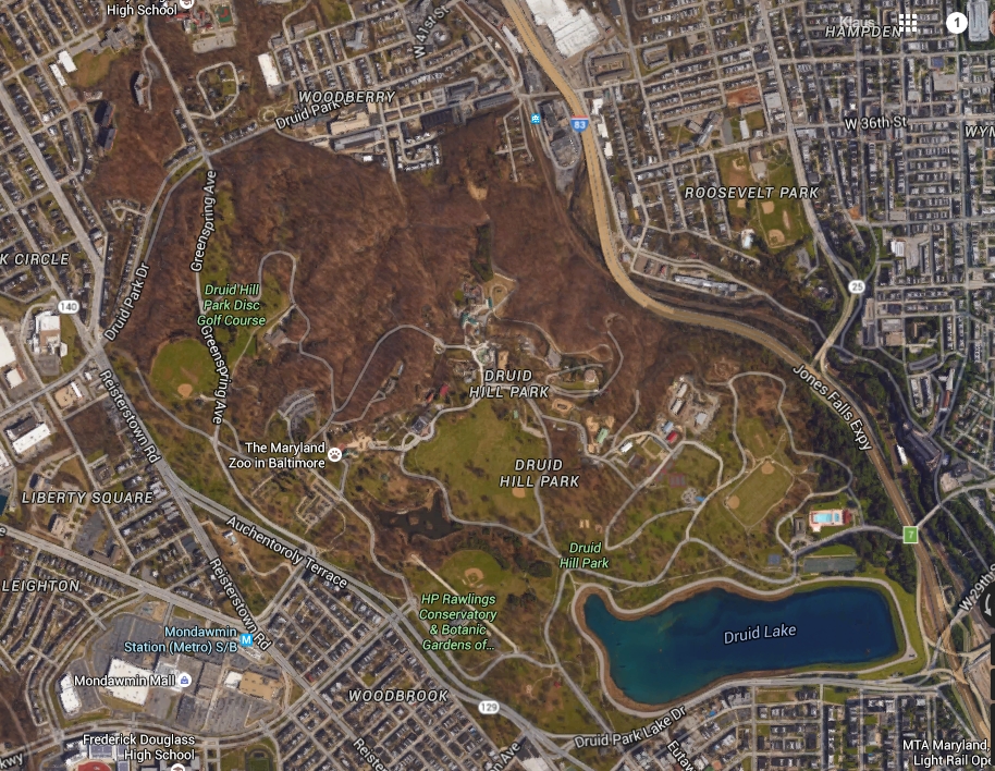 Community Architect Daily: Druid Hill Park isolated by traffic